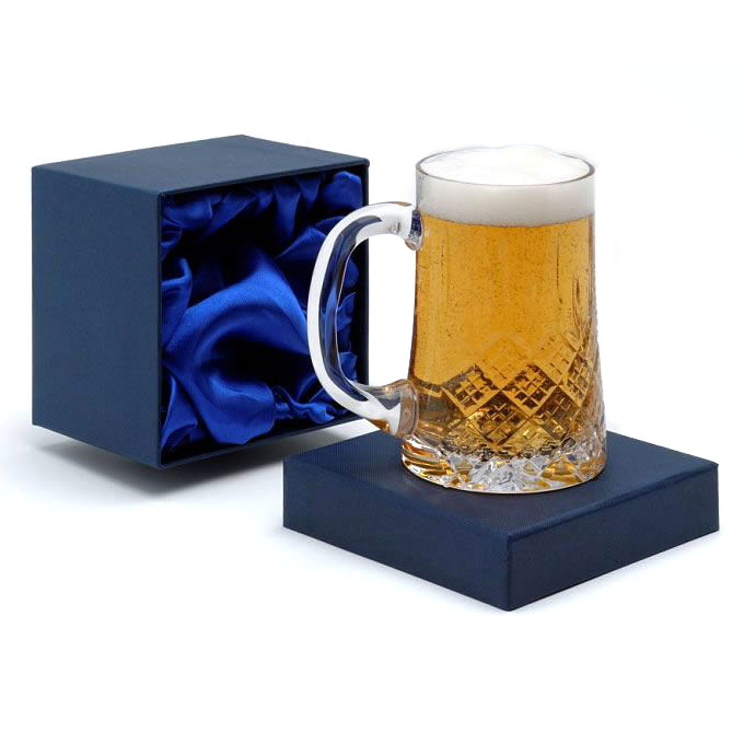 Engraved Crystal Panel Tankard in Presentation Box - Business Gifts Express